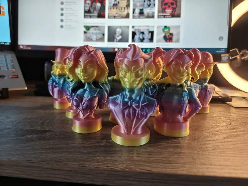 DC Villains Cartoon Styled Bust Set - Free 3D Print Model - MakerWorld