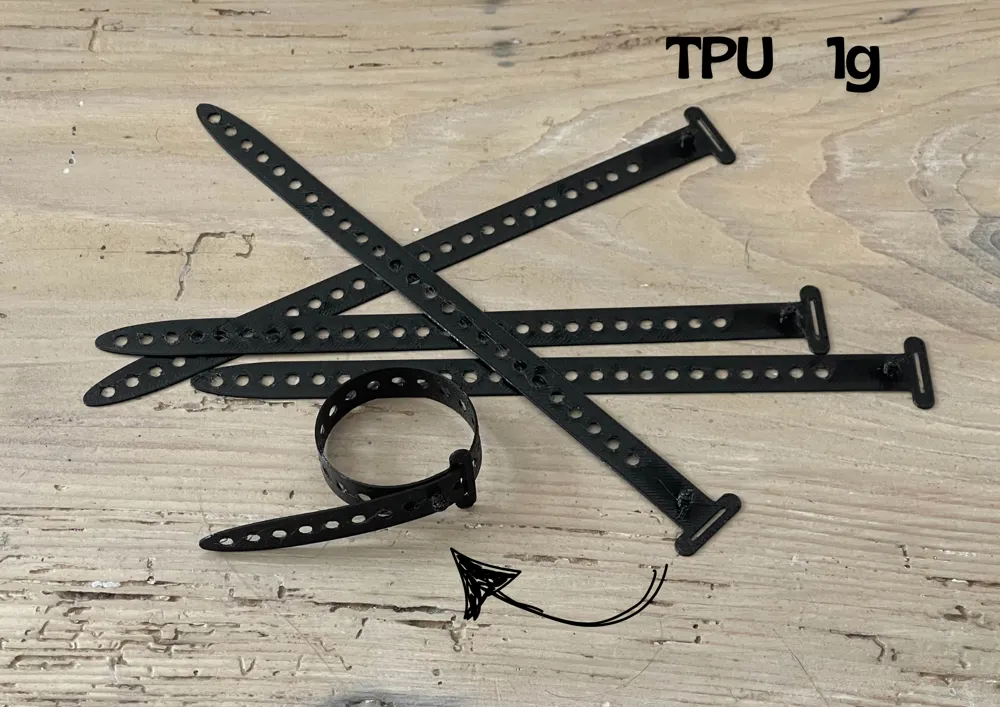 Reusable Flexible TPU Cable Tie by AlphaOne MakerWorld: Download Free ...