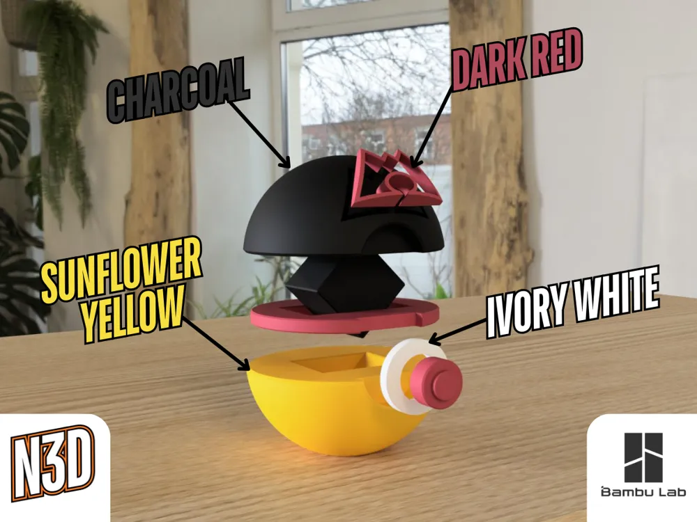 Team Magma Ball by N3D - MakerWorld