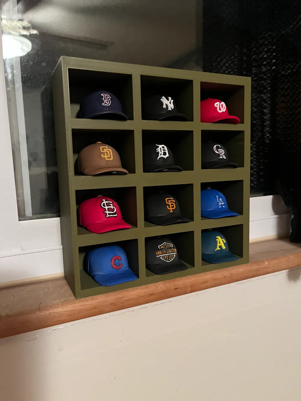 Miniature baseball cap shelf by fnapier68 - MakerWorld