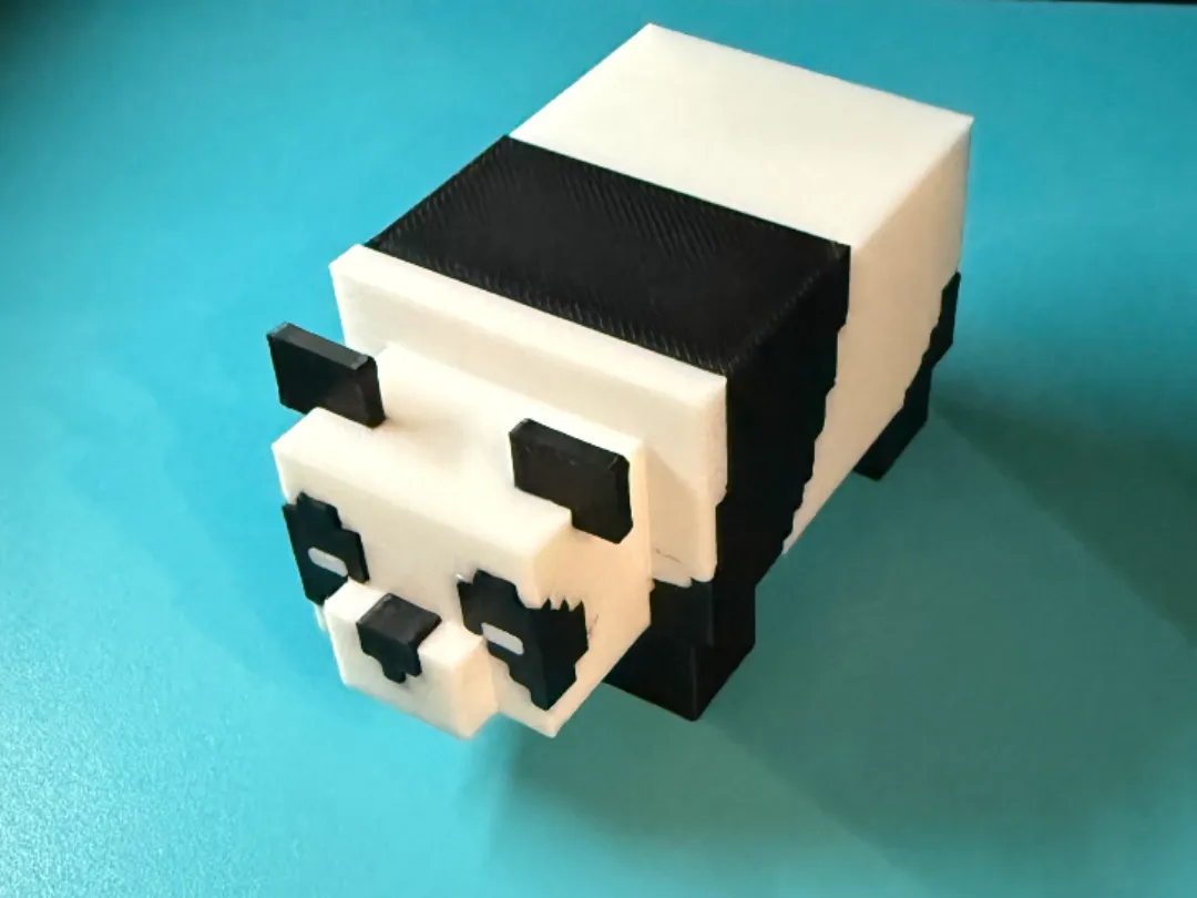 Minecraft Panda NO AMS REQUIRED - Free 3D Print Model - MakerWorld