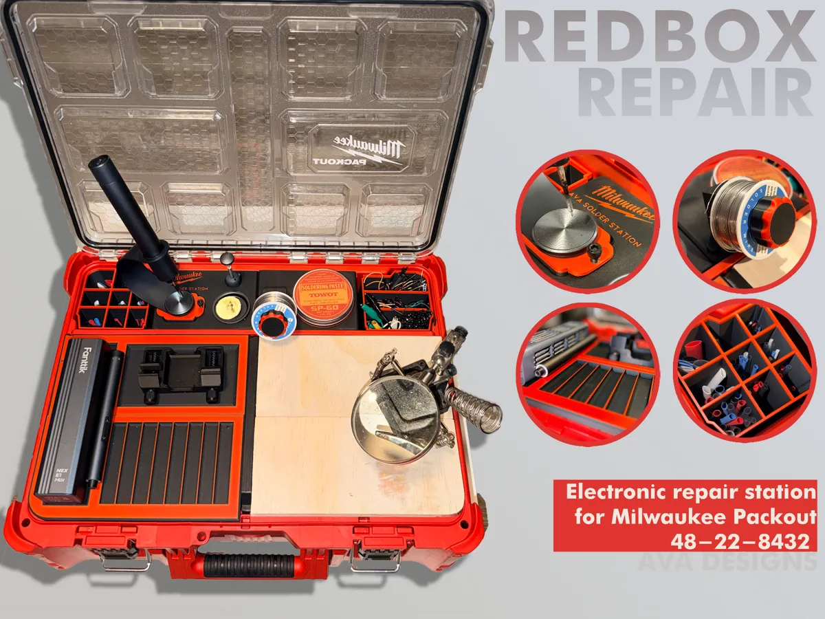 Milwaukee Packout Electronic Repair/Solder Station - Free 3D Print ...