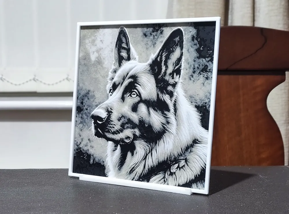 German Shepherd - HueForge 3 Color by BoDad MakerWorld: Download Free 3D Models