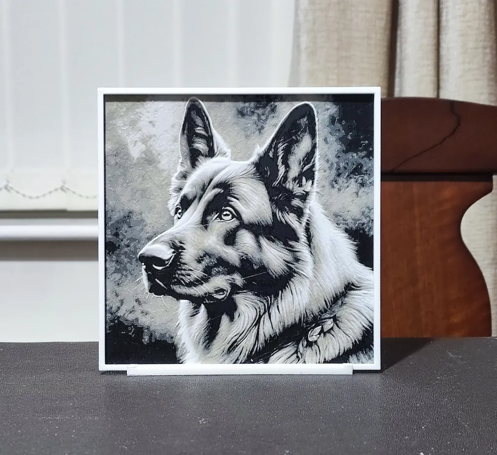 German Shepherd - HueForge 3 Color by BoDad MakerWorld: Download Free ...