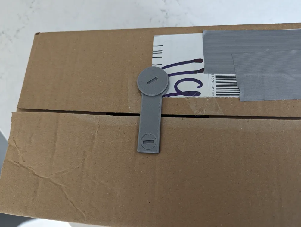 Latch for Cardboard Box - Print In Place, Screw on and snap fit close ...