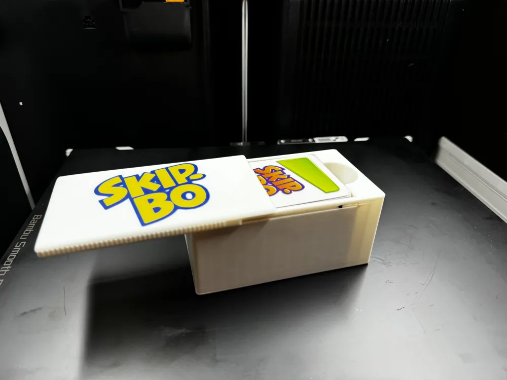 SkipBo Box with snapping slide-lid - Free 3D Print Model - MakerWorld