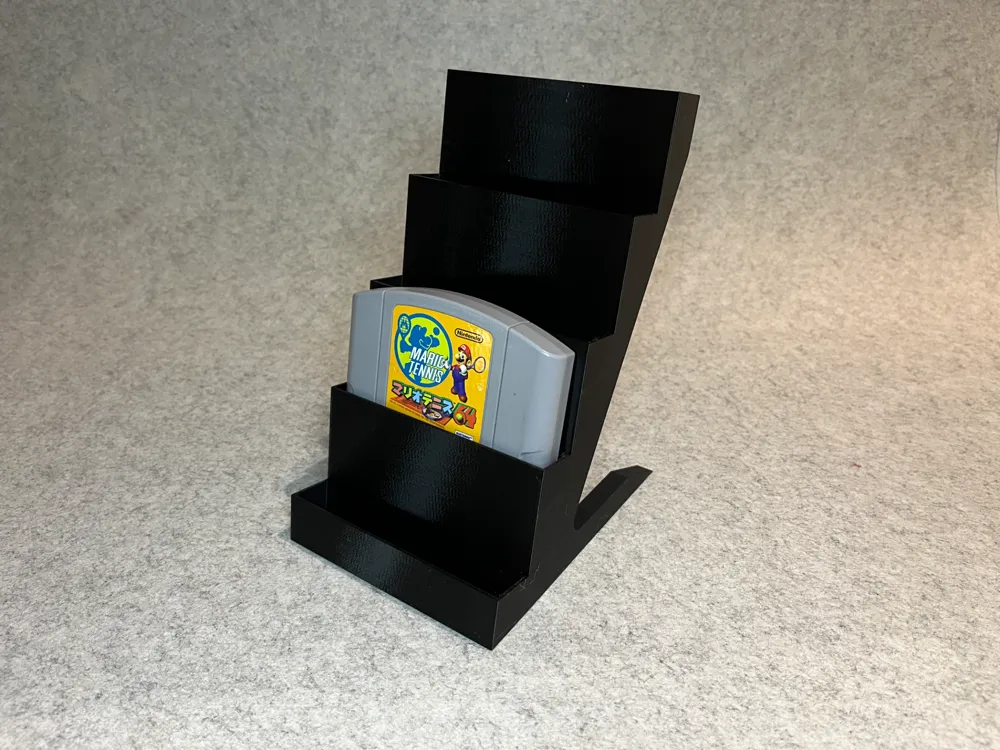 Display stand holder for 5 Nintendo 64 N64 games by design3d - MakerWorld