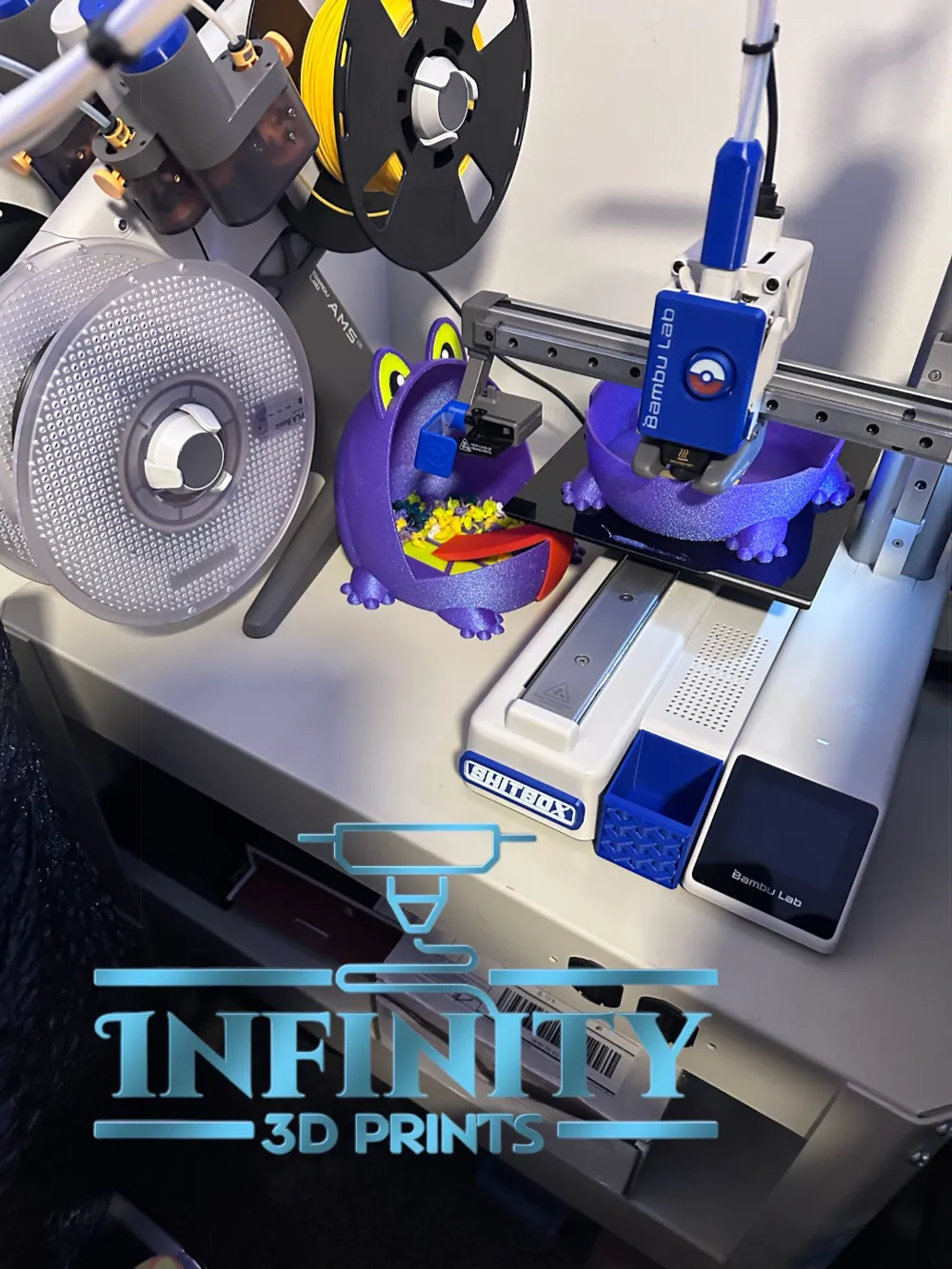 "THE FROGGER" - A1/A1 MINI FILAMENT POOP BIN by INFINITY 3D PRINTS ...