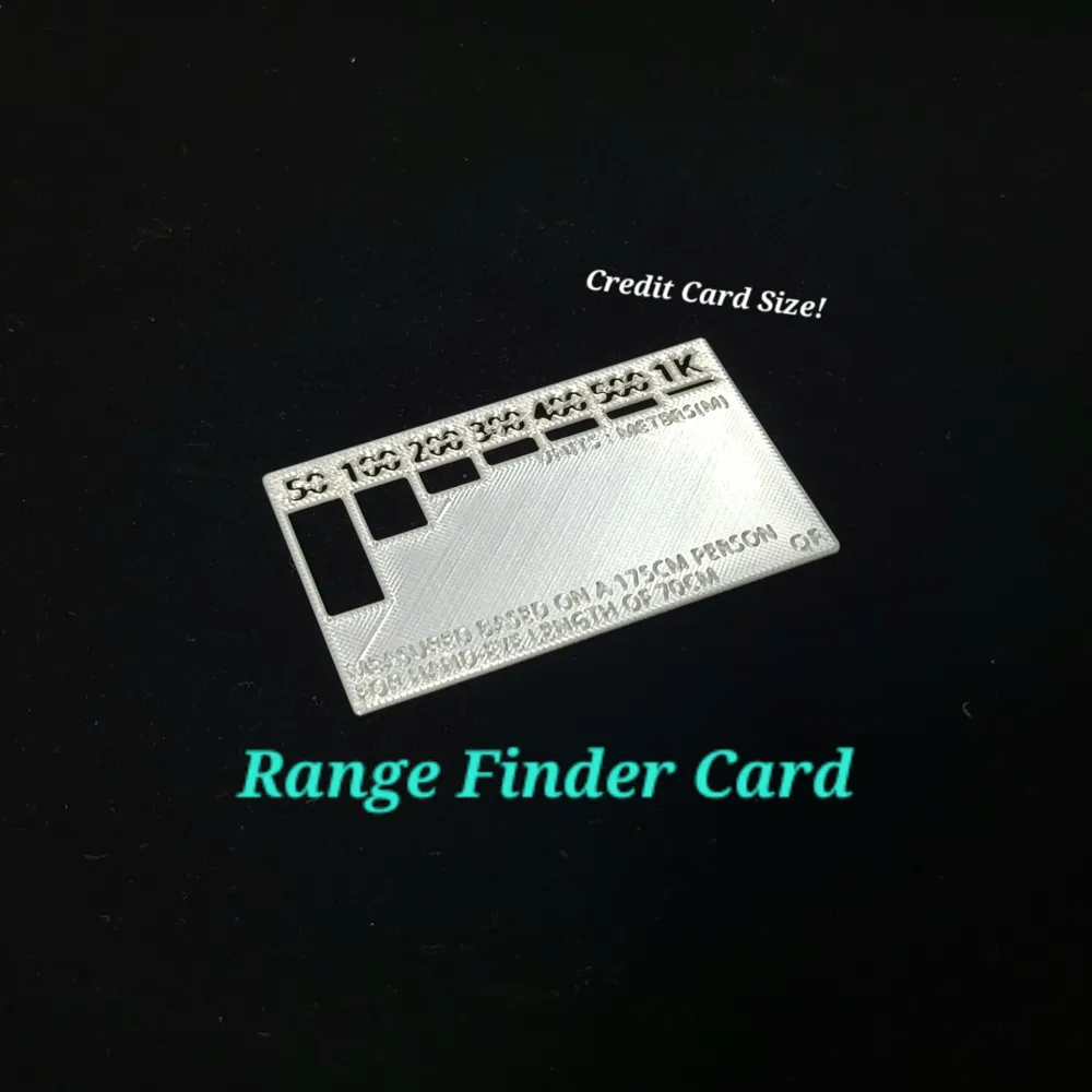 Range Finder Card V2 (Credit Card Sized) 50-1000m by QuickFrostbite ...