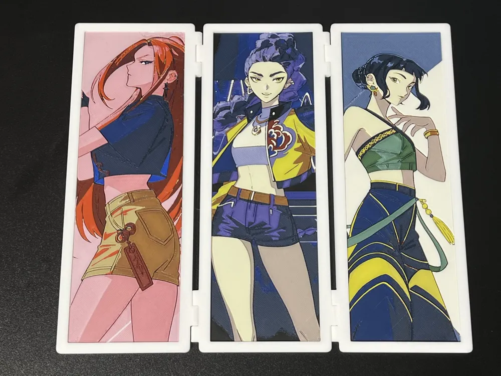 K-Pop Demon Hunters Triptych Display by FantasyZ MakerWorld: Download ...