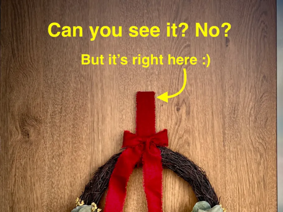 Unsichtbarer Haken für einen weihnachtlichen Türkranz – Kostenloses 3D ...