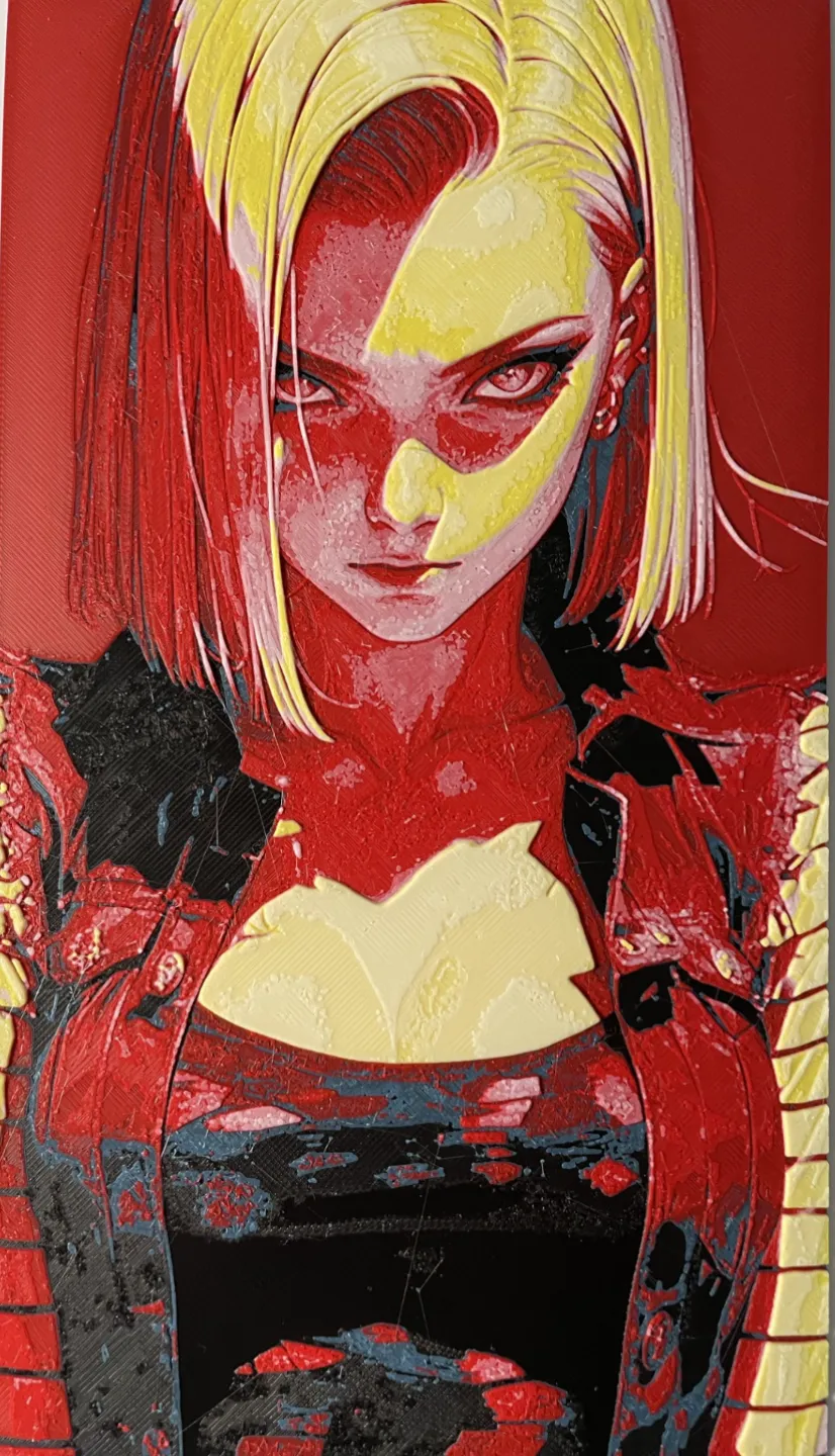 Android 18 Hueforge by Aaron - MakerWorld