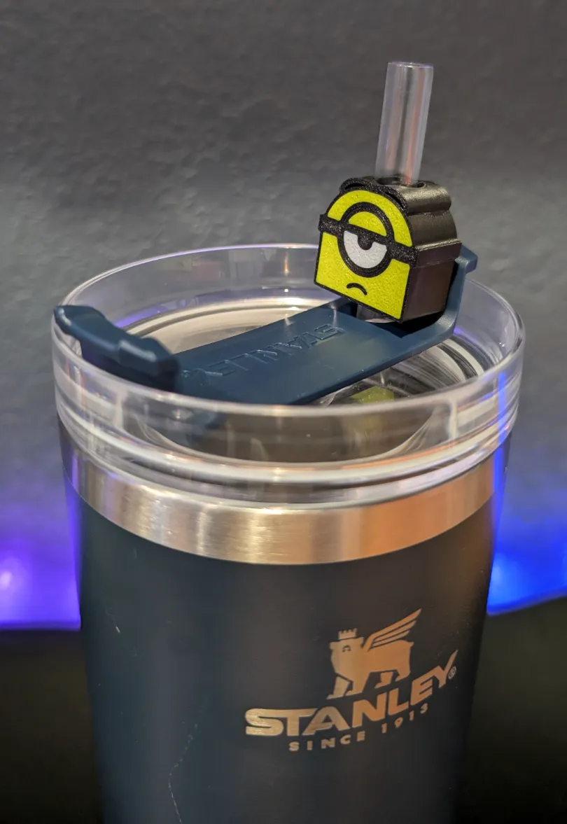 Minion Stuart Stanley Straw Topper - Free 3D Print Model - MakerWorld
