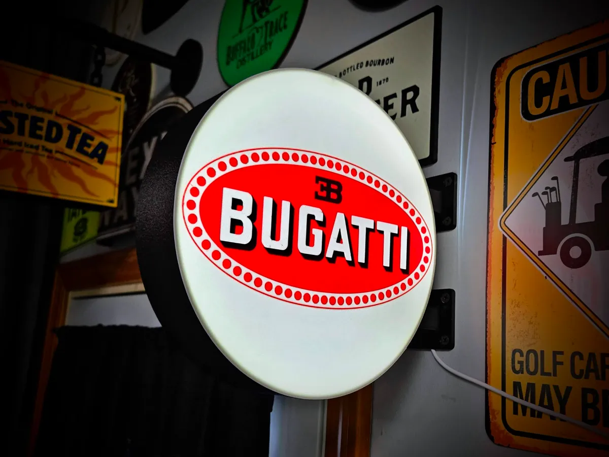 Bugatti ~ Station Style LED 2-Sided Lightbox Sign - Free 3D Print Model ...