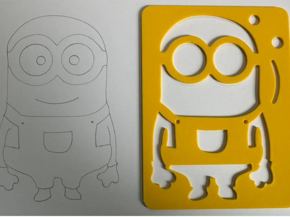 Minion Stencil by Brayden's 3d world - MakerWorld