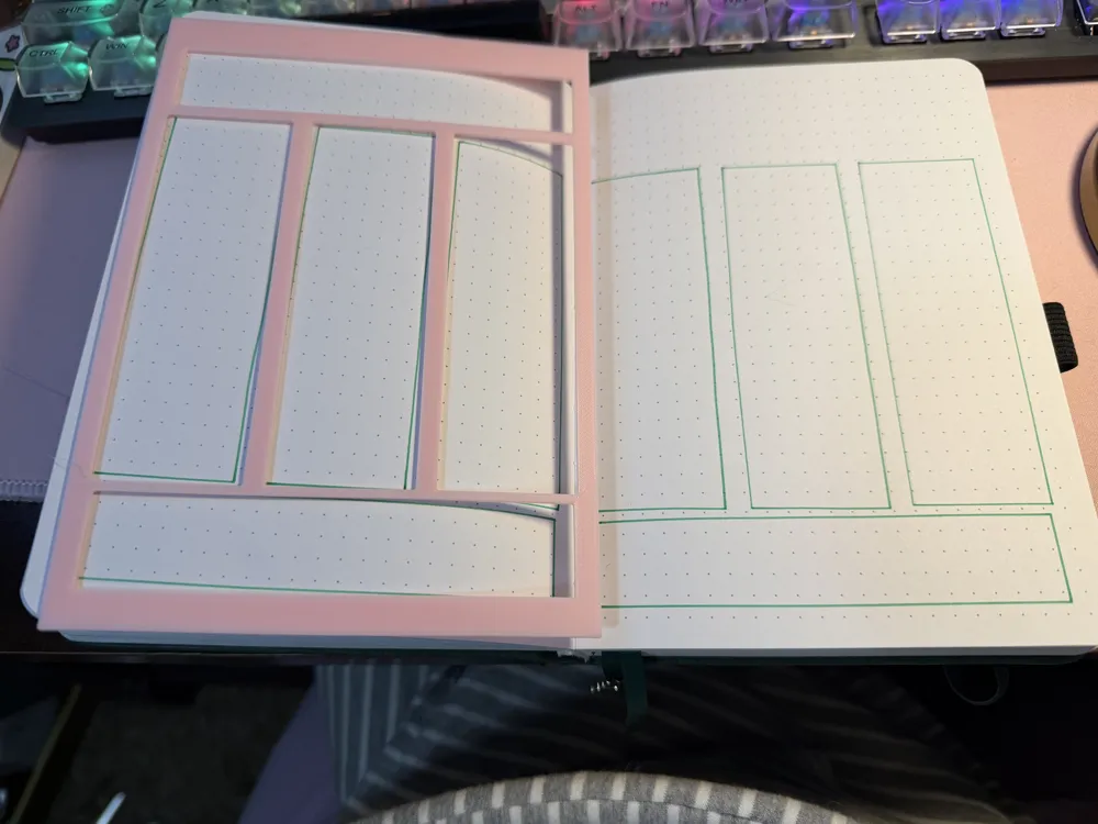 B6 Bullet Journal Weekly Spread Stencil - Free 3D Print Model - MakerWorld