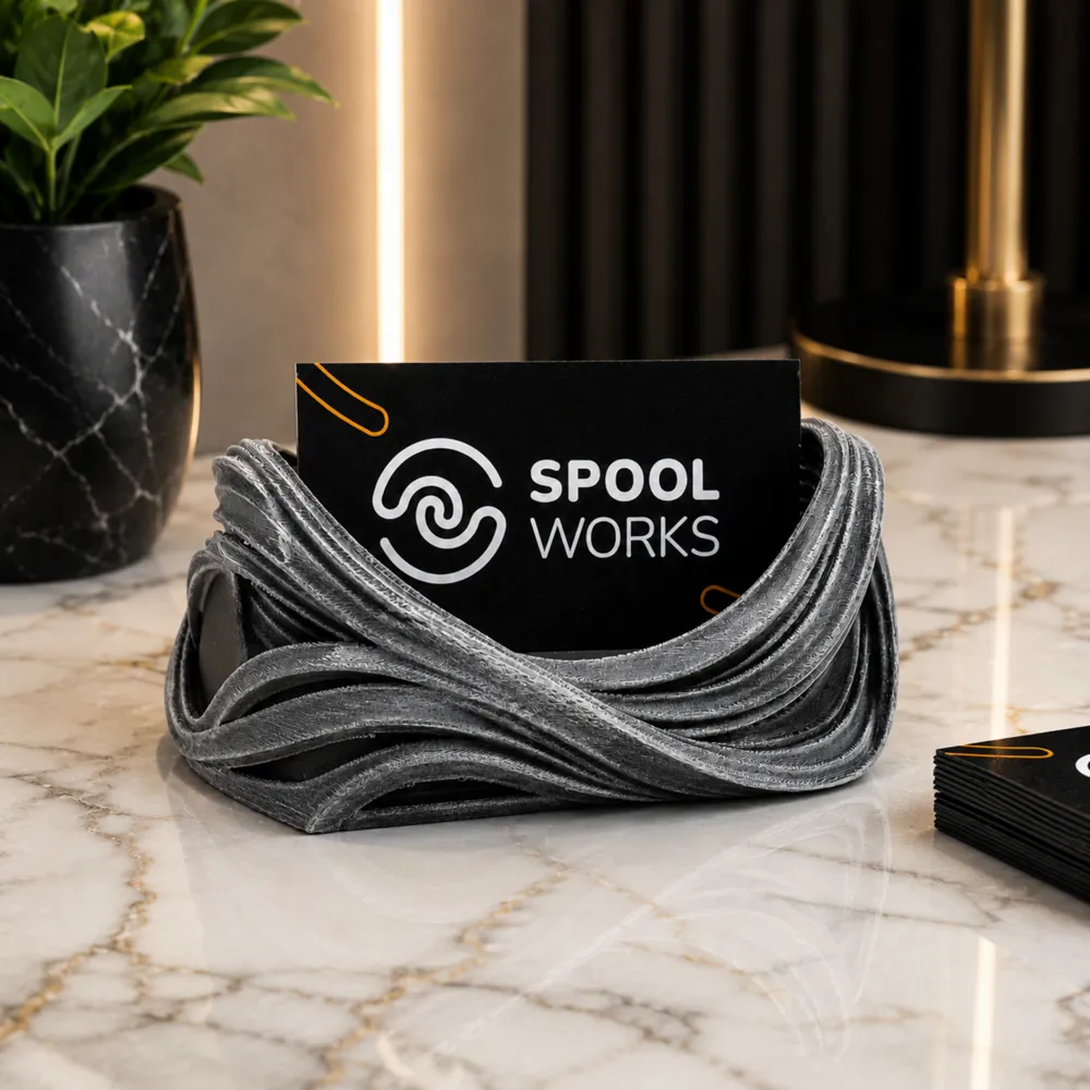 Flow Business Card Holder - Free 3D Print Model - MakerWorld