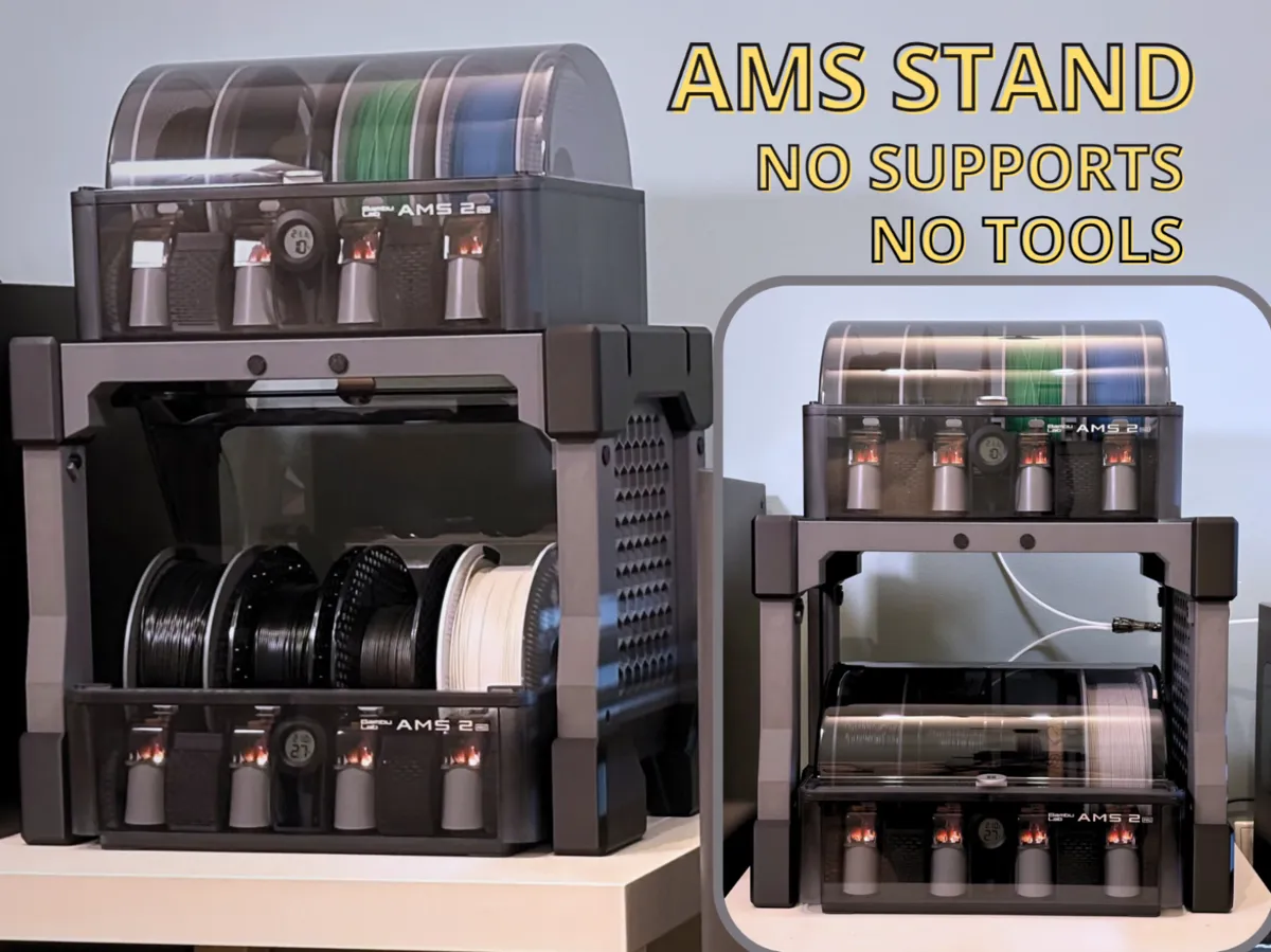 AMS Stand | Modular | Tool-less | Support-free - Free 3D Print Model ...