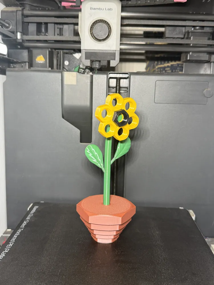 Nut Flower - Free 3D Print Model - MakerWorld