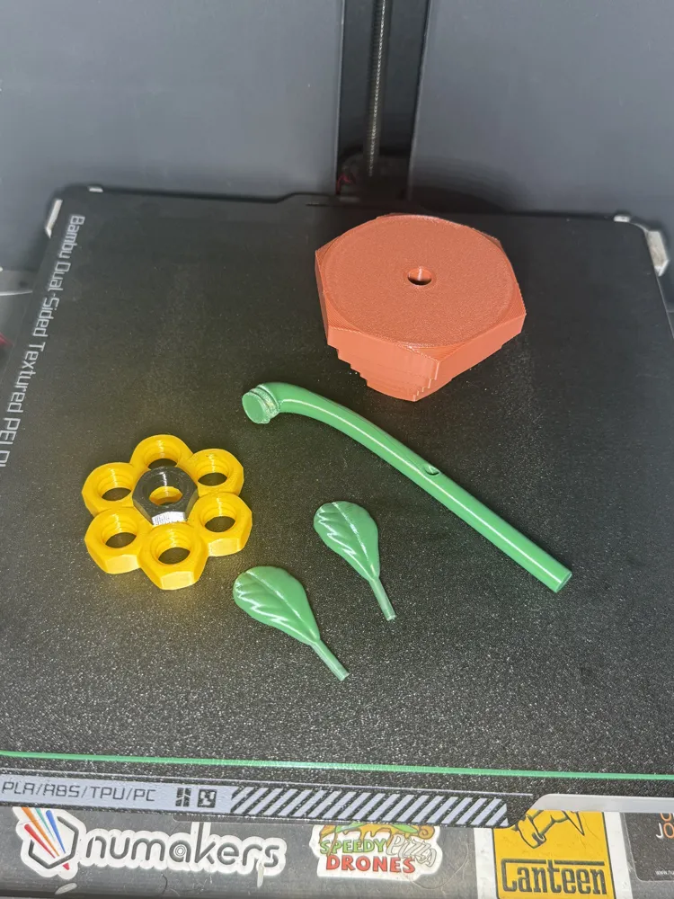 Nut Flower - Free 3D Print Model - MakerWorld