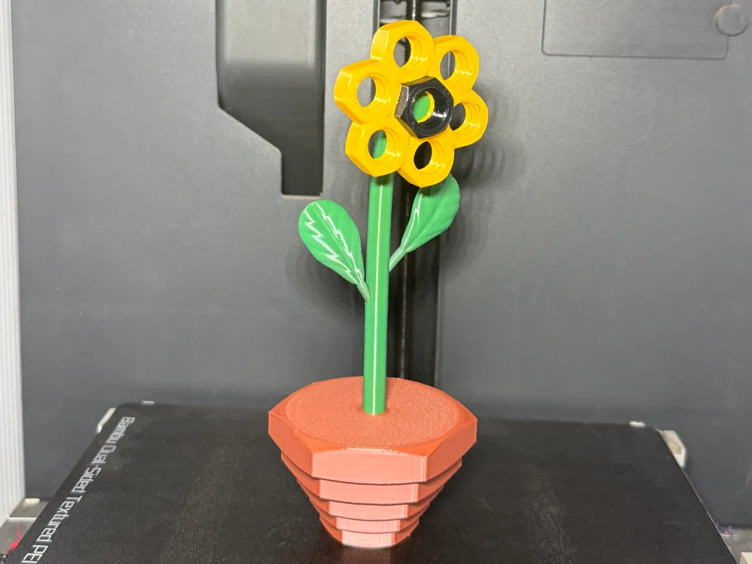 Nut Flower - Free 3D Print Model - MakerWorld