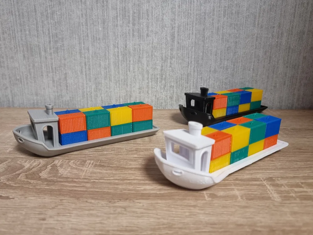 Benchy Container Ship - Free 3D Print Model - MakerWorld