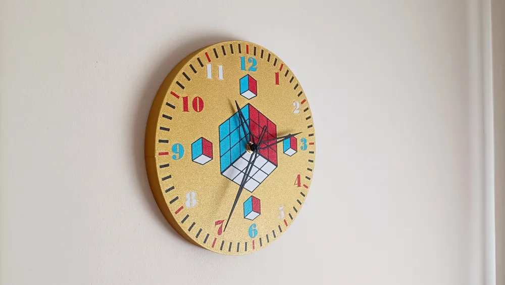 Rubik's Cube Clock by zrispiMakerWorld: Download Free 3D Models