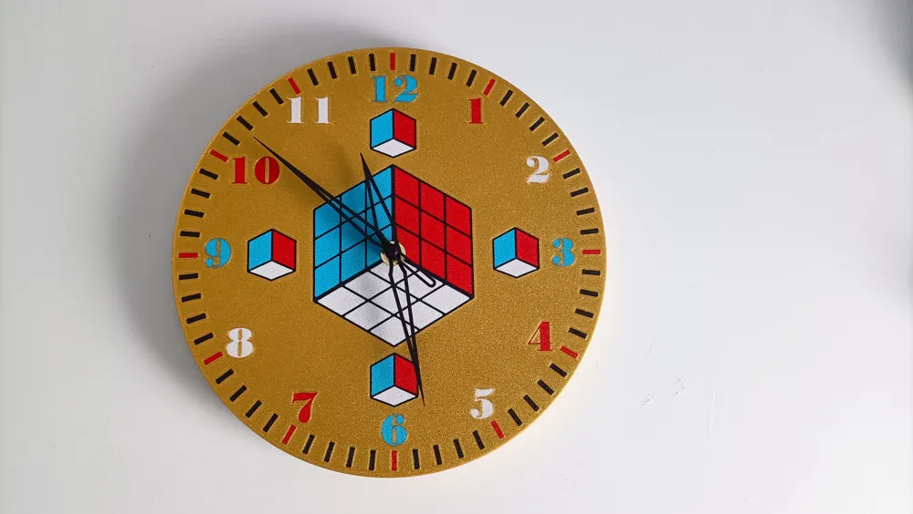 Rubik's Cube Clock by zrispiMakerWorld: Download Free 3D Models