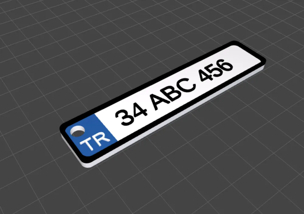 ar Plate Keychain Creator square rectangular model by JX4-3D MakerWorld ...