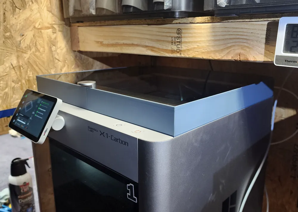 Bambu X1C Tall Top Glass Spacer with Backstop - Free 3D Print Model ...