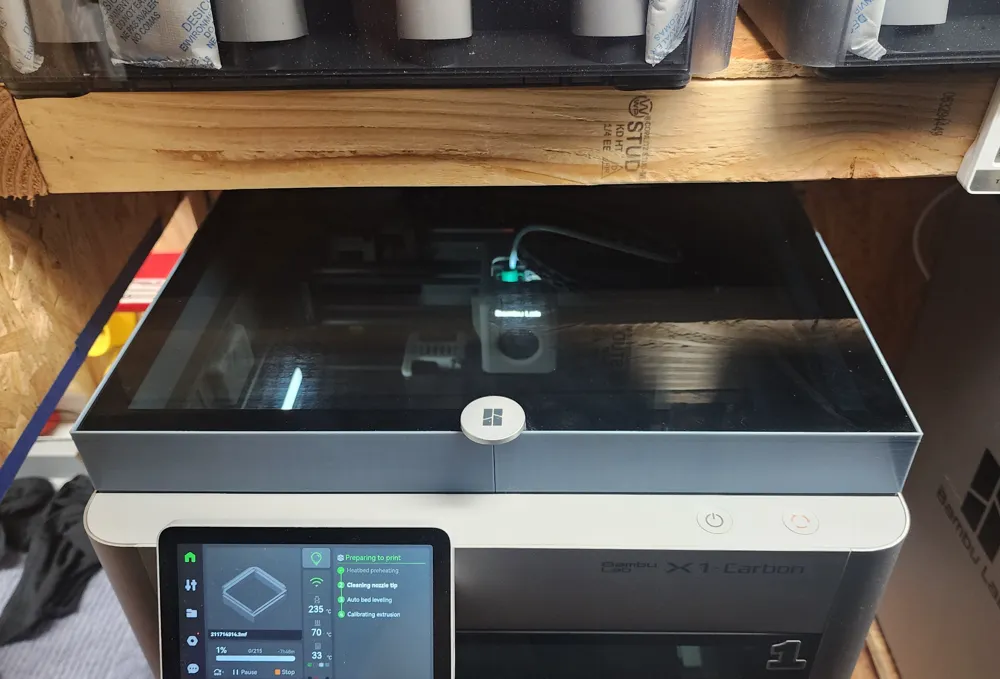 Bambu X1C Tall Top Glass Spacer with Backstop - Free 3D Print Model ...