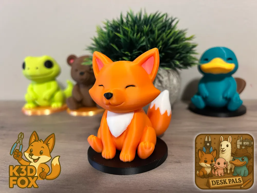 Cute Fox Desk Pal - Free 3D Print Model - MakerWorld