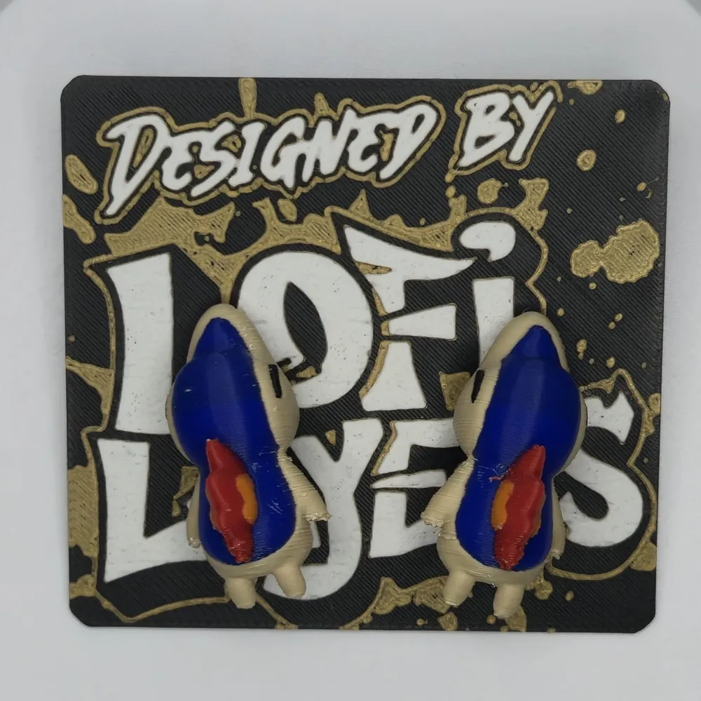 Cyndaquil Chompers Earrings - Free 3D Print Model - MakerWorld