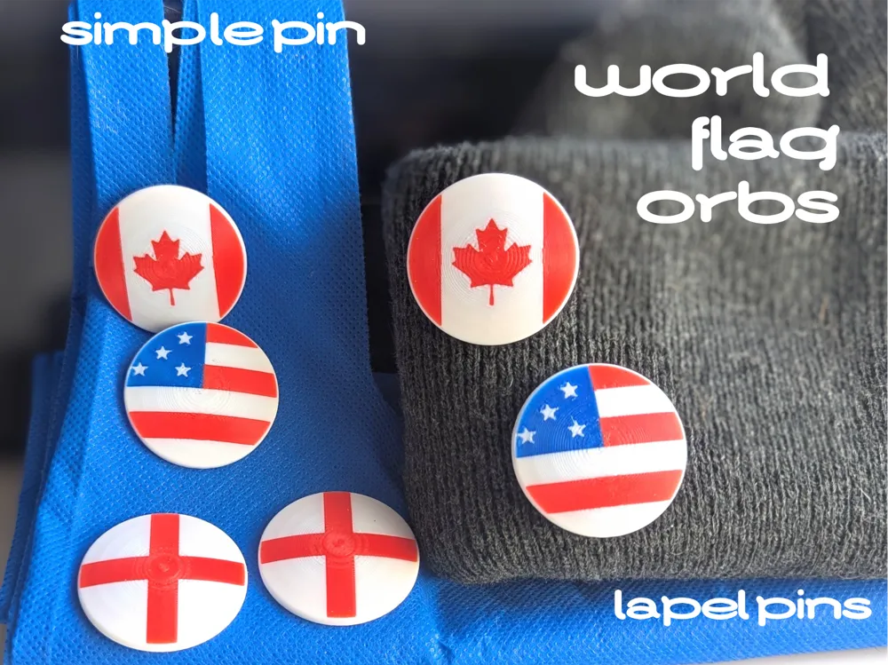 World Flag Lapel Pins Set - Simple Lapel Pins by Snicklefritz ...