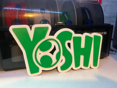 Yoshi Logo by Tommy Gun - MakerWorld