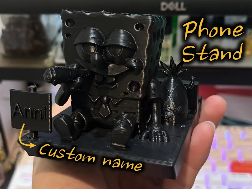 Handyständer Spongebob chillt mit Ananashaus – Kostenloses 3D ...