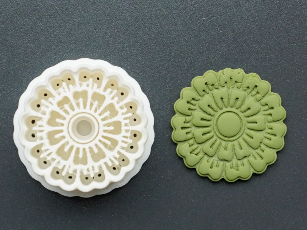 Chrysanthemum Polymer Clay Cutter Earrings by Bogdan MakerWorld: Download Free 3D Models