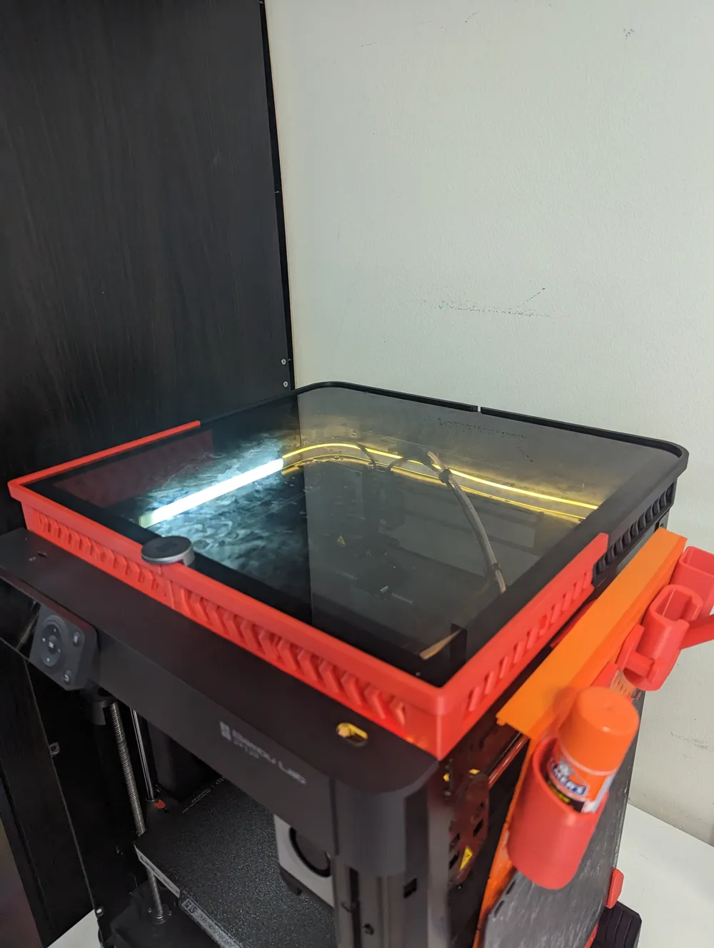 Bambu P1P and X1 Sliding Vent Glass Top Enclosure /w LED option Remixed ...