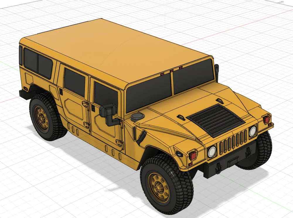 HUMVEE CARS Offroad HUMMER H1, easyprint, with suspension! No support ...