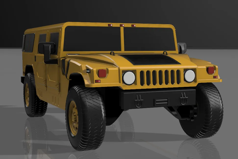 HUMVEE CARS Offroad HUMMER H1, easyprint, with suspension! No support ...