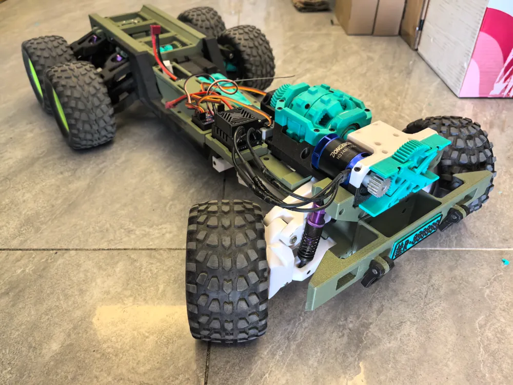 1/6 Scale Remote Control Car Chassis - Free 3D Print Model - MakerWorld