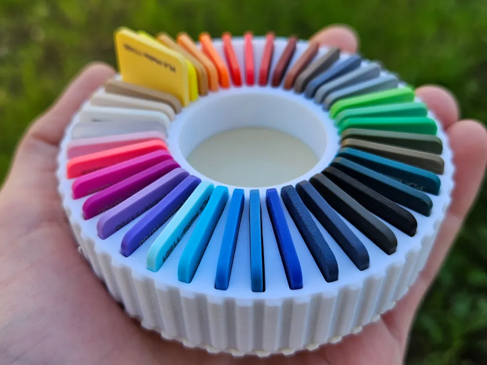 Mini Filament Swatch Lifting Spinning Display - Free 3D Print Model ...