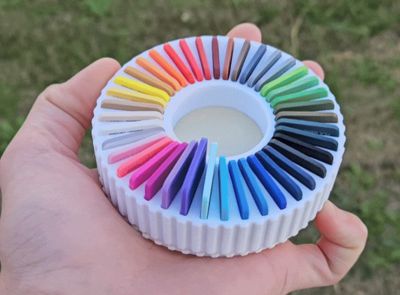 Mini Filament Swatch Lifting Spinning Display - Free 3D Print Model ...