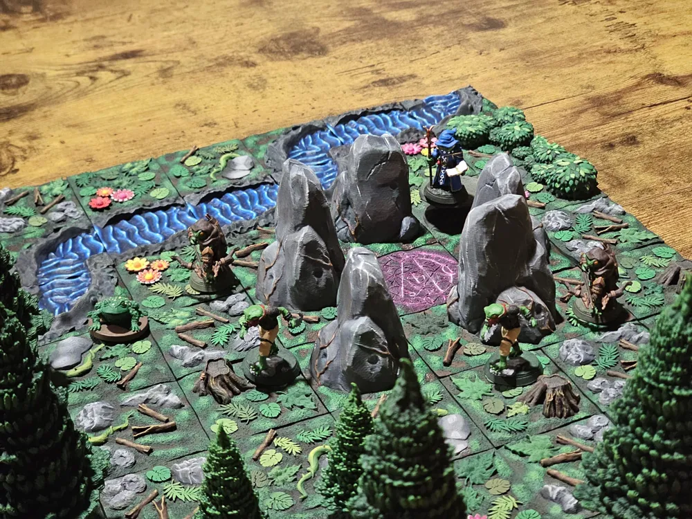 OpenForge Forest Tiles – Reusable Base Compatible - Free 3D Print Model ...
