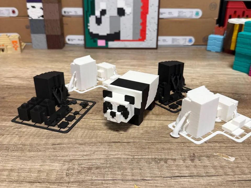 Minecraft inspired: Panda Kit card NO AMS - Free 3D Print Model ...