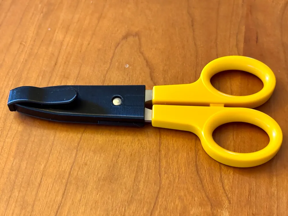 Scissors Sheath, EDC w/Pocket Clip for OLFA - Free 3D Print Model ...