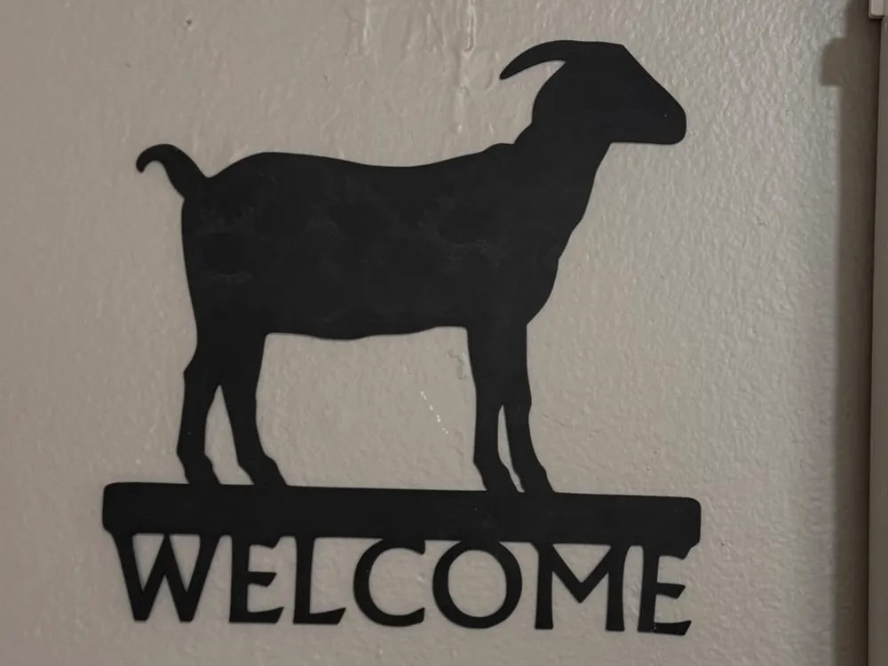 Goat Welcome Wall Art by holyfirerain - MakerWorld