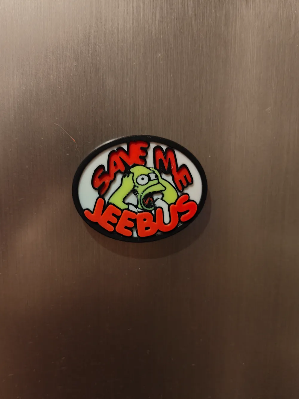 Homer Simpson save me Jeebus fridge magnet by crabstiks - MakerWorld