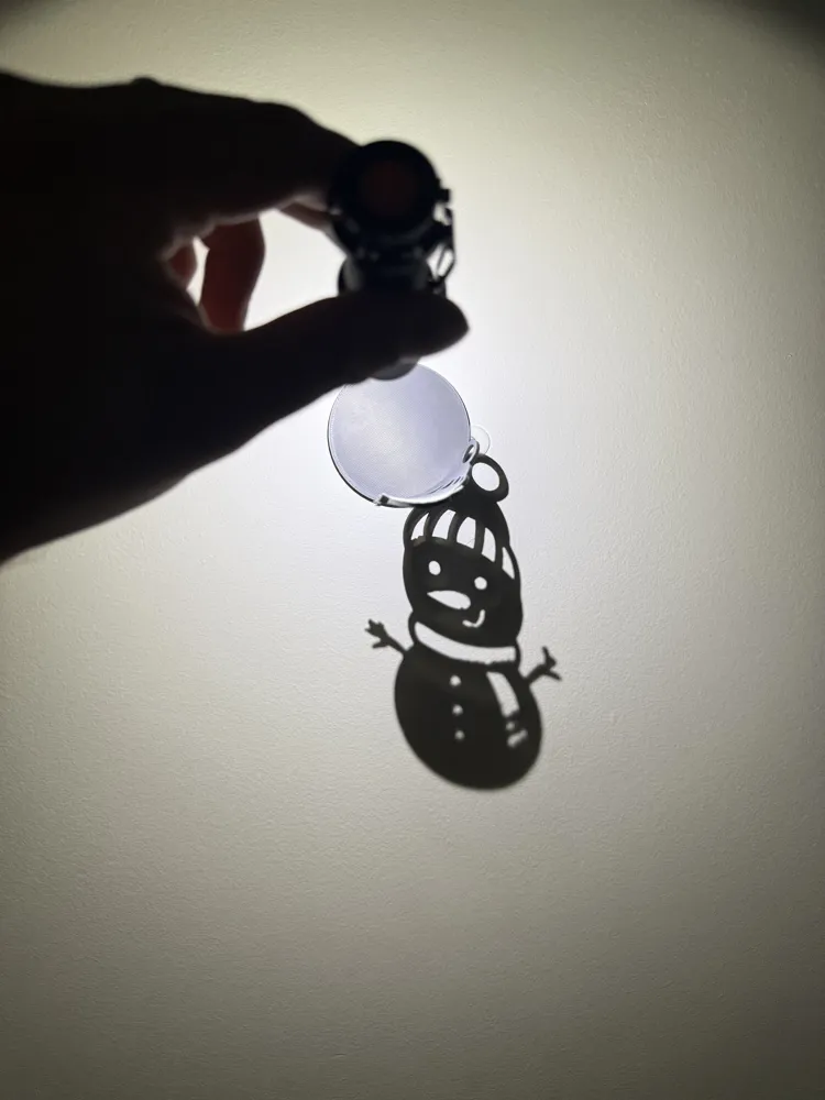 Snowman Anamorphic Shadow Sculpture Ornament by SirDavid MakerWorld ...