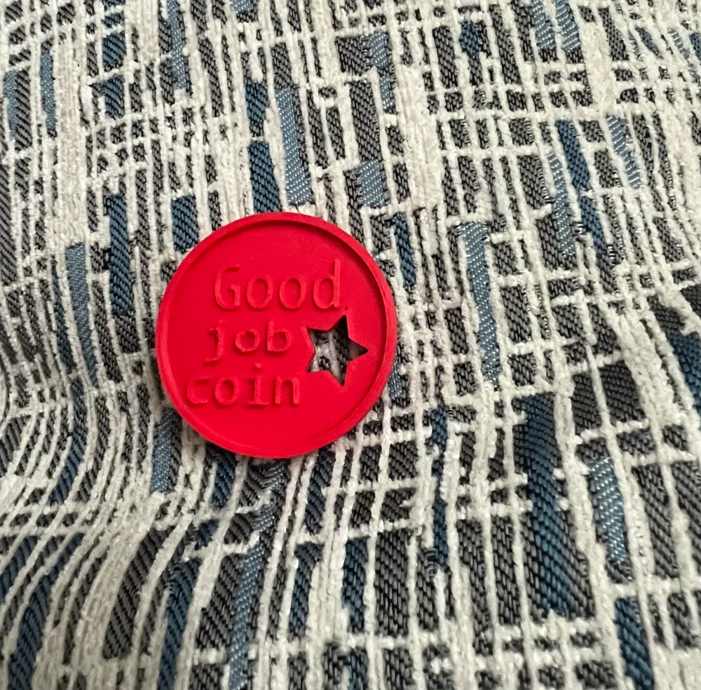 Good job coin solid letters for achievements in class or at home by ...